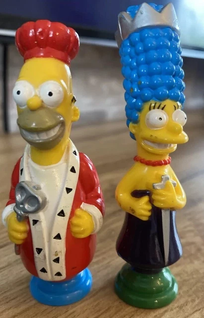 VINTAGE THE SIMPSONS 3D Chess Figure Homer Simpson Marge Simpson King ...