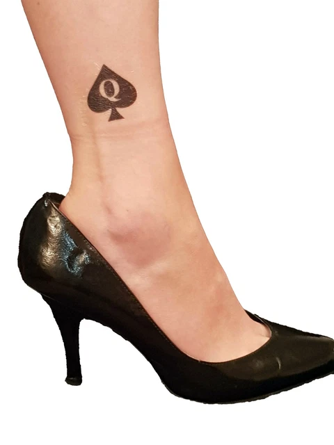 5 Temporary Tattoo Queen Of Spades Hotwife Cuckold £3 75 Picclick Uk
