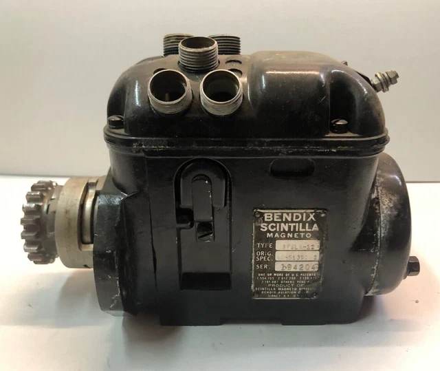 VINTAGE BENDIX SCINTILLA Magneto Airplane Sf6Ln-8 Aircraft Plane Parts ...