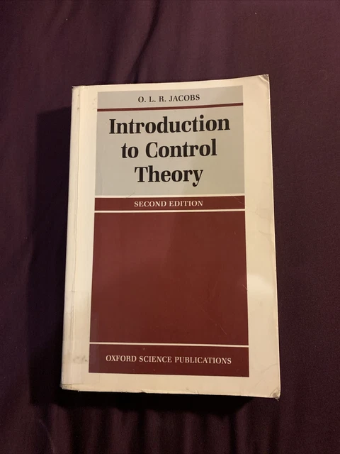 INTRODUCTION TO CONTROL Theory by O. L. R. Jacobs (Paperback, 1993) $6. ...