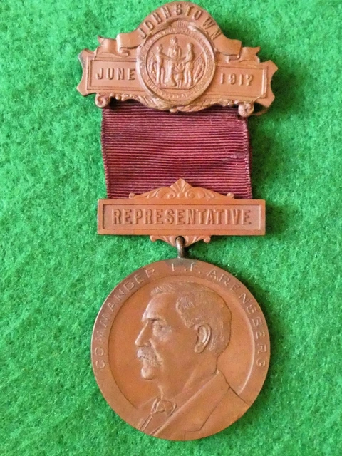 VINTAGE 1917 DEPT Of Pennsylvania Gar Representative Ribbon Badge $45. ...