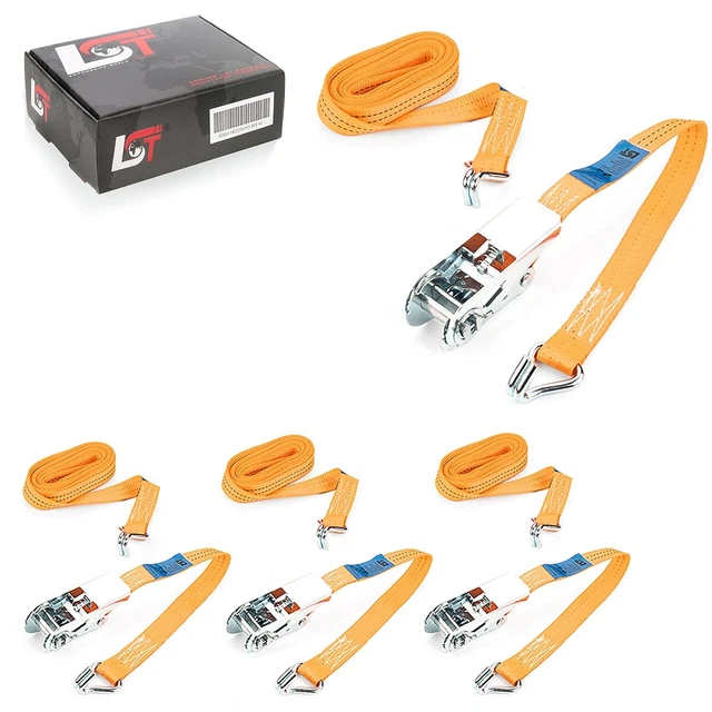 CORREAS TENSORAS DE Amarre Trinquete 4 Piezas 5m 300kg 0,3t Dos Partes ...