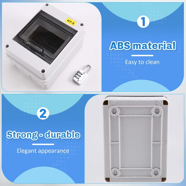 HT SERIES Box 5WAY PC IP65 Distribution Box Outdoor Electrical for1622 ...