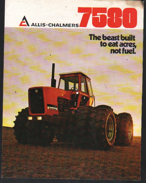 ALLIS-CHALMERS &7580& ARTICULATED Tractor Brochure Leaflet £16.00 ...