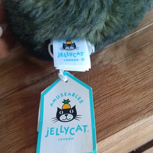 JELLYCAT AMUSEABLE COSY Winter Red Bobble Hat Avocado - Brand New with ...