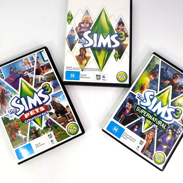 THE SIMS3 FOR PC and Mac with 2 Expansion Packs Game 3 Discs $29.46 ...