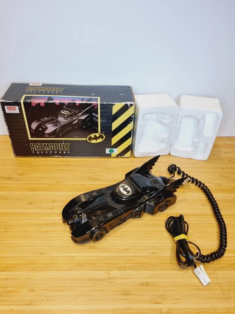 VINTAGE BATMAN BATMOBILE 1989 Telephone Collectable Landline DC Comics ...