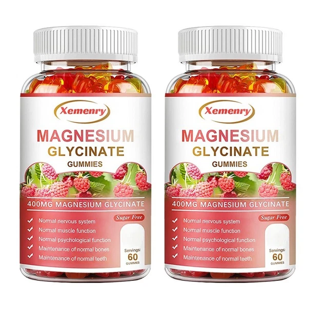 MAGNESIUM GLYCINATE GUMMIES - High Absorption - 2 Bottles £37.66 ...