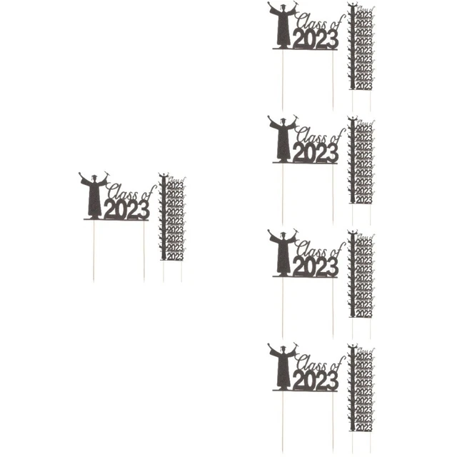 SAISON DES DIPLÔMES 50 PCS Félicitations 2023 Graduation Cupcake Topper ...