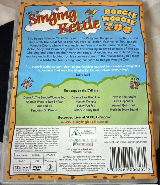 THE SINGING KETTLE Dvd Boogie Woogie Zoo Oop Rare Childrens Cilla ...