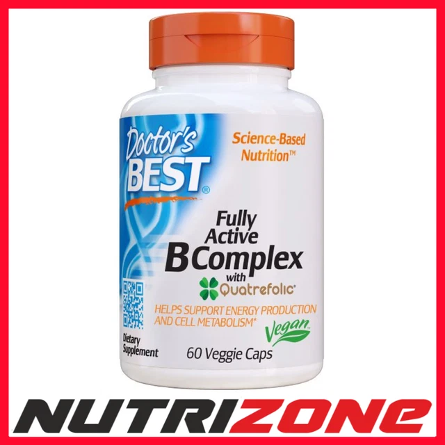 DOCTOR'S BEST FULLY Active B-Complex with Quatrefolic - 60 vcaps £26.71 ...