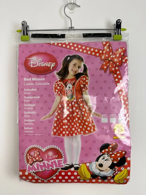 RUBIE’S DISNEY RED Minnie Classic Costume Minnie Mouse Age 7-8 years ...
