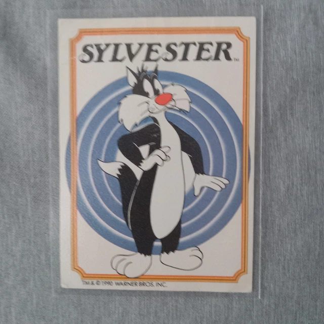 1990 TYSON WARNER Bros. Looney Tunes cartone animato inserto carta da ...
