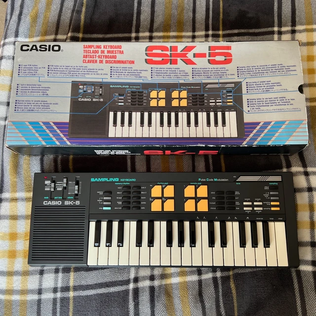 CASIO SK5 SAMPLING Keyboard 1980’s Lo-Fi Sampler Original Manual And ...