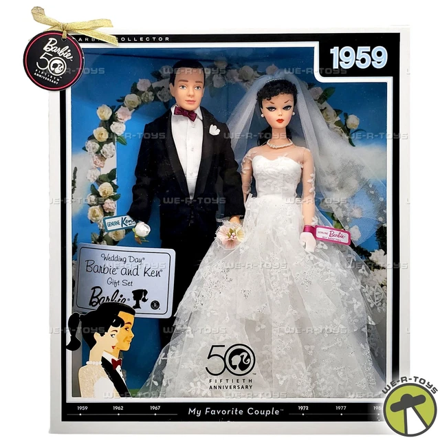 WEDDING DAY BARBIE and Ken Doll Giftset 50th Anniversary 2009 Mattel ...