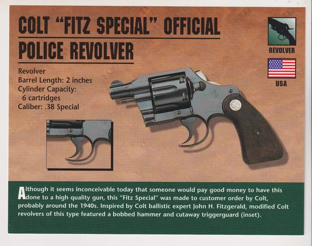 COLT FITZ SPECIAL OFFICIAL POLICE REVOLVER Atlas Classic Firearms Gun ...
