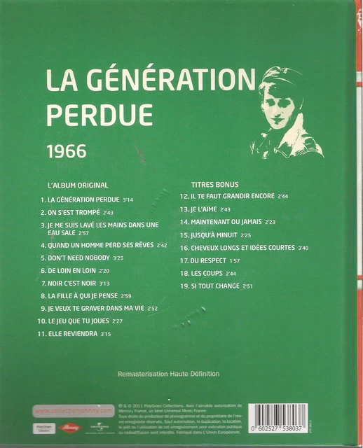 LIVRET + CD La collection officielle "Johnny Hallyday" La génération ...