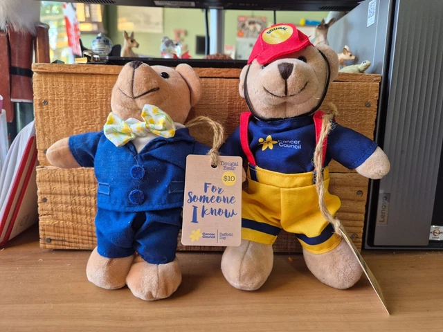 DAFFODIL DAY & Fireman Bears, Cancer Council approx 20cm tall $20.00 ...