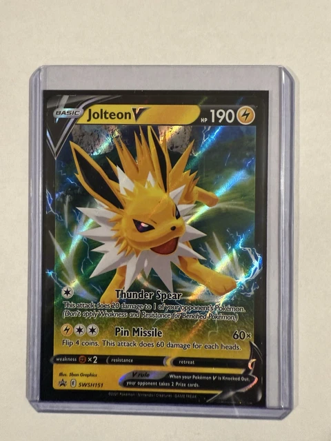 POKÉMON TCG JOLTEON V SWSH151 SWSH: Sword & Shield Black Star Promo Holo Card NM £4.55 - PicClick UK