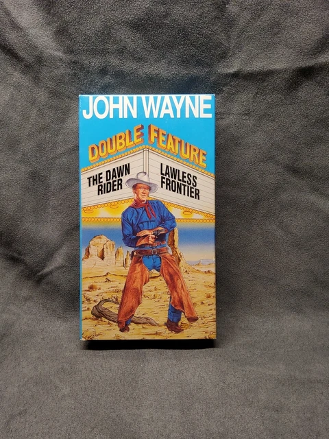 JOHN WAYNE DOUBLE Feature: The Dawn Rider & Lawless Frontier VHS 1989 £ ...