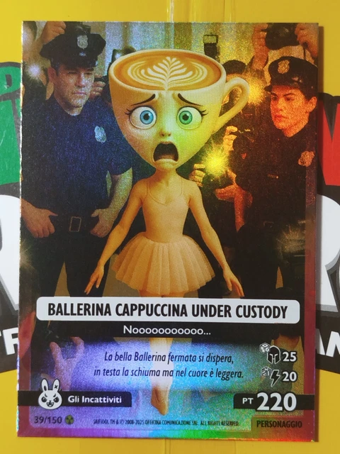 ITALIAN BRAINROT CARD Ballerina Cappuccina Under Custody 39/150 Ultra ...