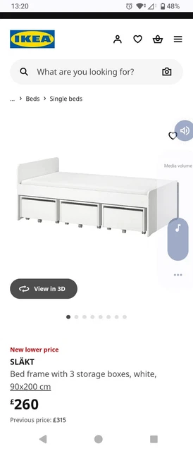 IKEA SLAKT BED £120.00 - PicClick UK