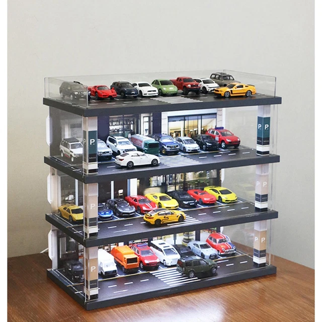 1/64 SCALE MODEL Car Display Case Street Diorama Ornament Showcase ...