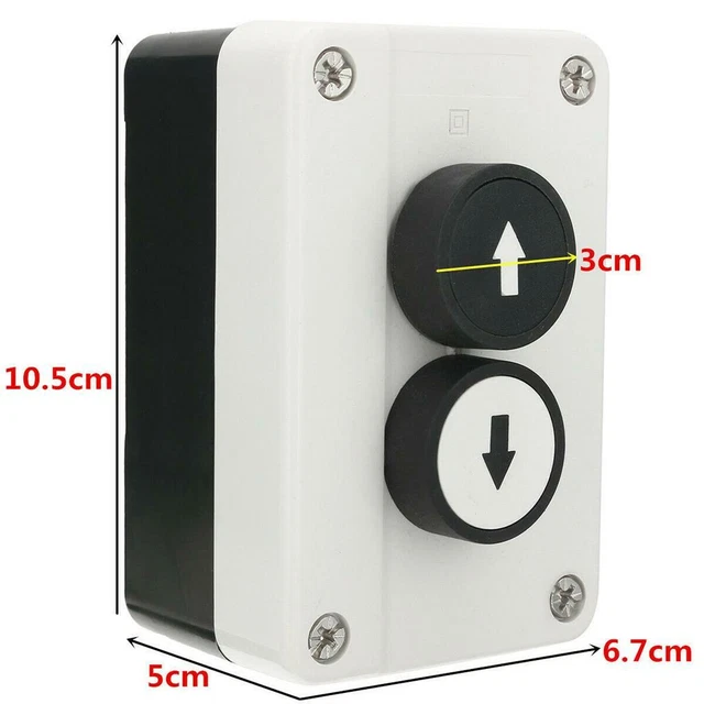 PUSH BUTTON CONTROL Station Up Down arrows, Hoist, Roller Door, Lorry ...