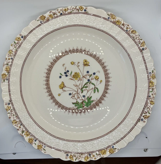 VINTAGE COPELAND SPODE BUTTERCUP 13" Round Serving Platter Old Mark $26 ...