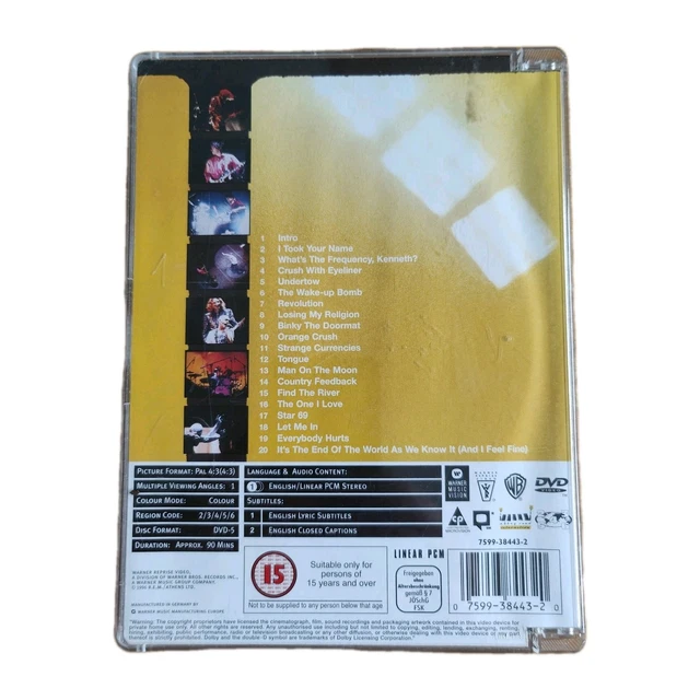 R.E.M. ROAD MOVIE DVD 1996 20 Tracks 90 Minutes Music Documentary Band ...