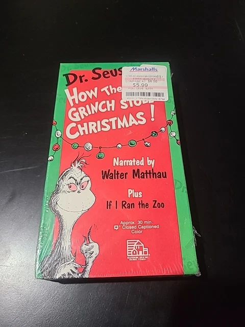 DR. SEUSS HOW the Grinch Stole Christmas VHS (1992) Walter Matthau ~ New *Sealed £4.42 - PicClick UK