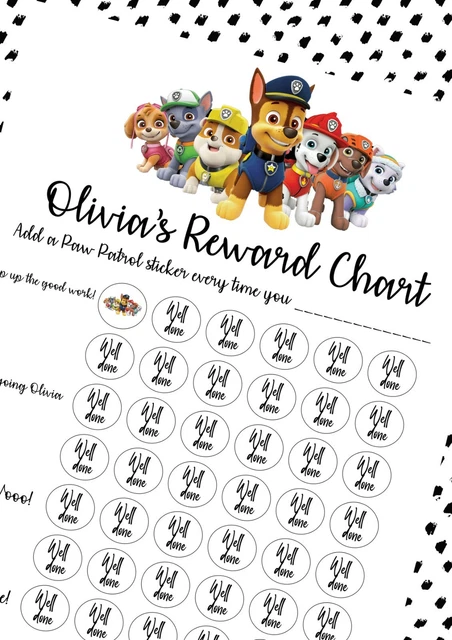 Paw Patrol Reward Chart FOR SALE! - PicClick UK