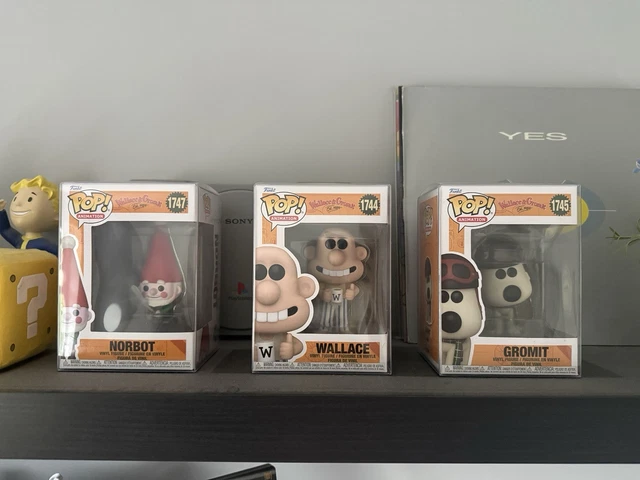 WALLACE AND GROMIT Funko Pops (Wallace, Gromit & Norbot) £63.12 ...