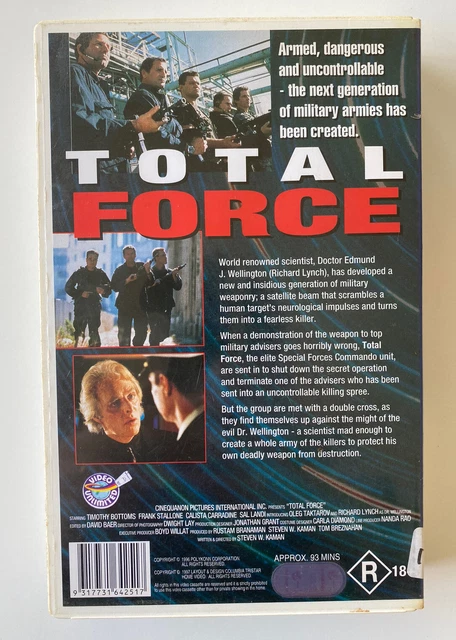TOTAL FORCE [VHS] Triumph Releasing Ex-Rental Big Box Video Tape Action ...