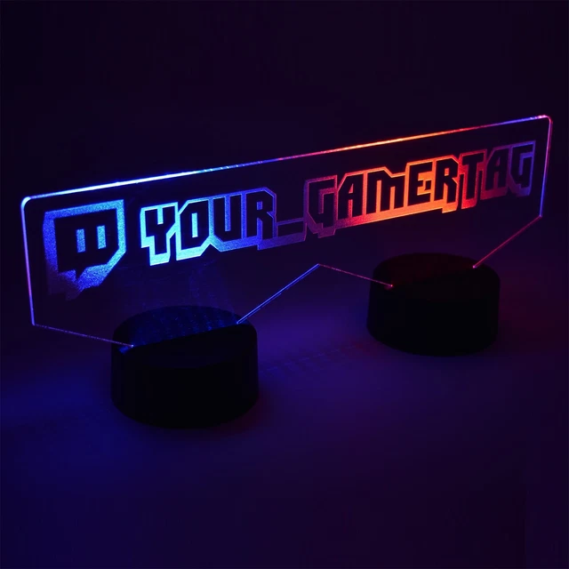 XL GAMERTAG GAMING Light | Streamer LED Light | Nametag LED Light ...