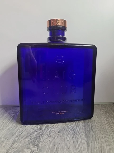 HAIG CLUB COBALT Blue Display Bottle 3L - Plastic £20.00 - PicClick UK