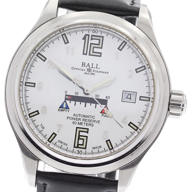 BALL WATCH NM1056D-LAJ-WH Train Master Power Reserve Automatic Men's ...