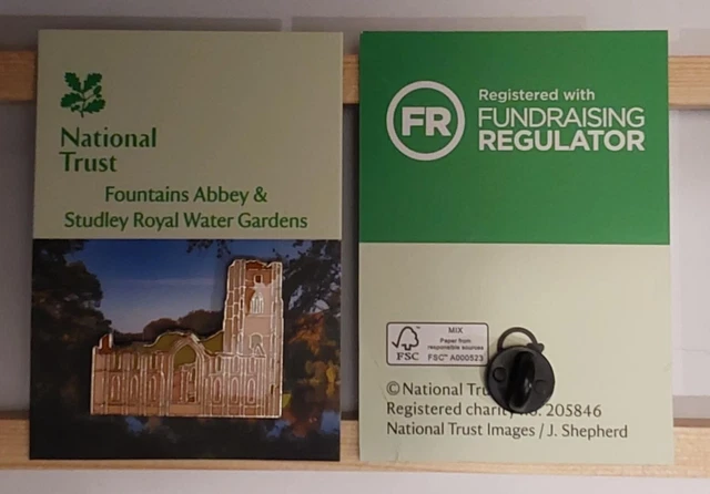 NATIONAL TRUST FOUNTAINS ABBEY 2024 Card Charity Pin Badge £6.49 ...