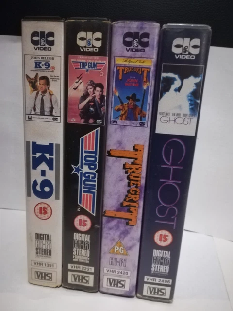 CIC VHS VIDEO collection 1980s top gun, k-9, ghost, true grit, rare EUR ...