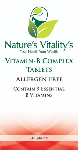 VITAMIN B COMPLEX 60 Tablets Contains Vitamins B1, B2, B3, B5, B6, B12 ...