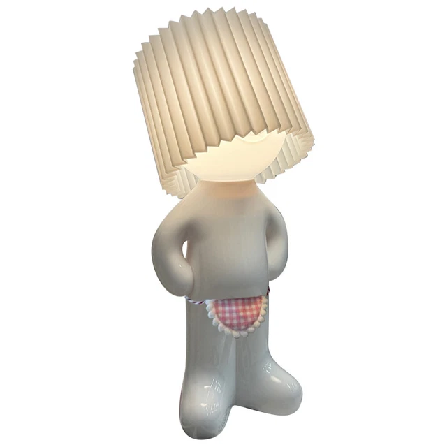 LITTLE SHY MAN Lamp Plug In Naughty Boys Desk Lamp for Bedroom (White ...