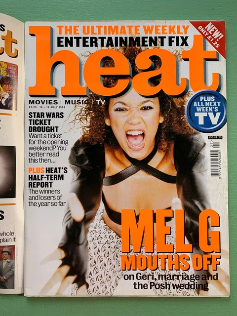 HEAT MAGAZINE 10-JULY-1999 SPICE GIRLS MEL B Melanie Curtis Ally McBeal ...