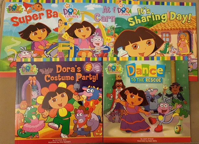 5 DORA THE Explorer Paperback Books ~ Nick Jr ~ Costume Party ~ Dance £ ...