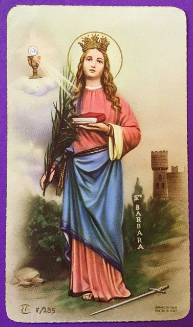 SANTINO HOLY CARD, Santa Barbara - Ref. 9714 £15.16 - PicClick UK
