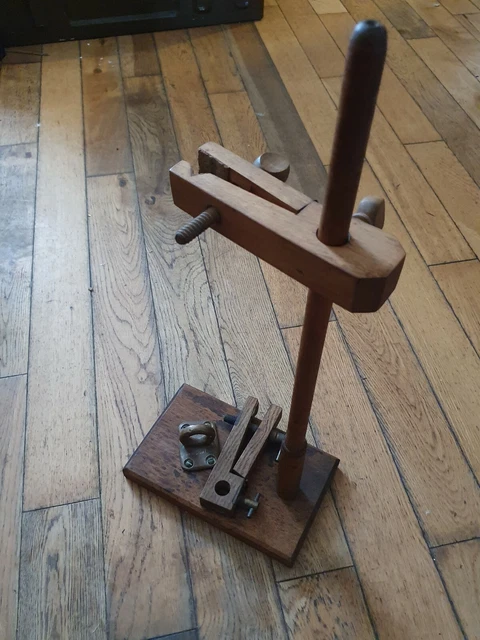 VINTAGE SCIENCE LABORATORY Wooden Retort Lab Stand & Clamp Test Tube ...