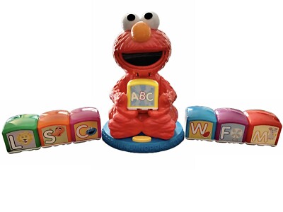 SESAME STREET ELMO Find and Learn Alphabet Blocks Hasbro Talking ...