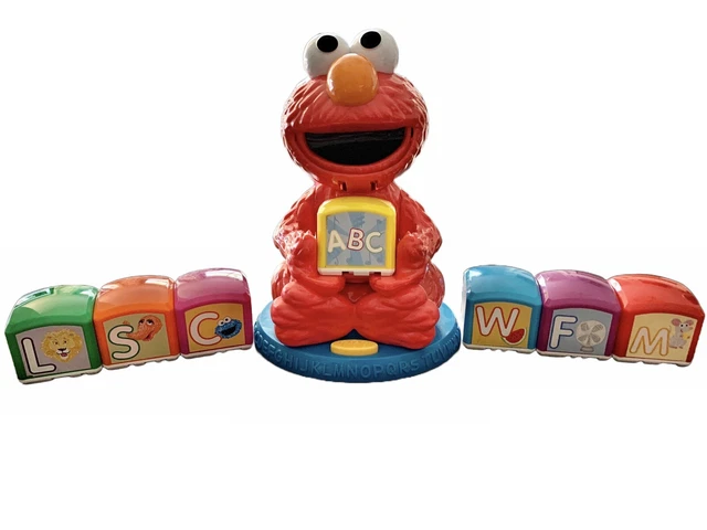 SESAME STREET ELMO Find and Learn Alphabet Blocks Hasbro Talking ...