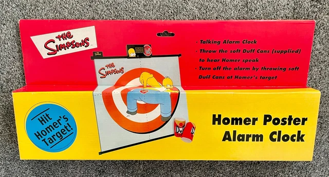 THE SIMPSONS - Homer Simpson Talking Poster Alarm Clock - Duff Beer £39 ...