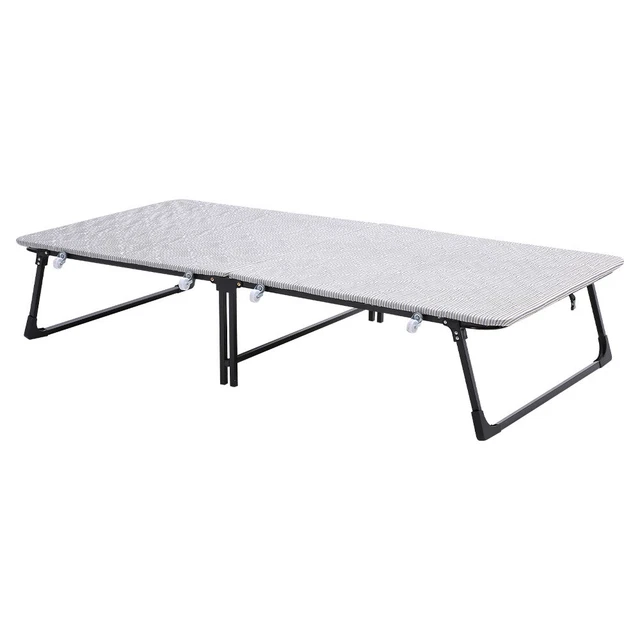 PORTABLE FOLDING BED Guest Compact Single Bedframe Guest Visitor Bed on ...