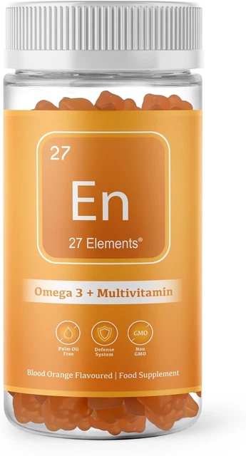 OMEGA 3 + Multivitamin Gummies | Natural Orange Chewable Gummy ...